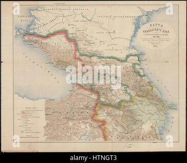 Map of Caucasus with the borders 1801-1813 Stock Photo - Alamy