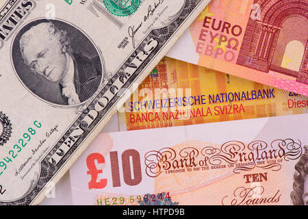 banknotes in different currencies Stock Photo - Alamy