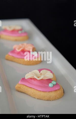 Easter gingerbread cookies and floral arrangement with orchids ...