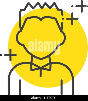 Man, human avatars icon yellow mark Stock Vector Image & Art - Alamy