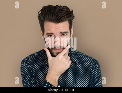 Caucasian Casual Shoot Cool Pose Stock Photo - Alamy