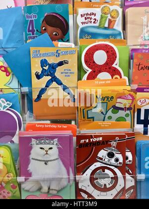 Cards displayed in the card isle Stock Photo - Alamy