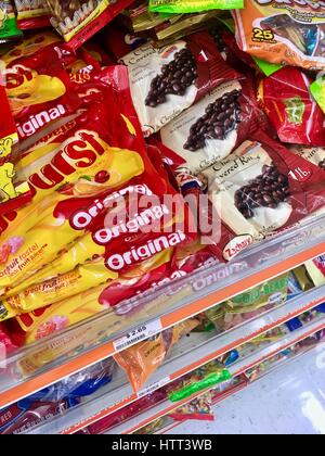 Candy isle in grocery store Stock Photo - Alamy