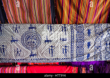 Fabrics of Tana Toraja with traditional patterns and symbols,Tana ...