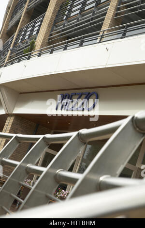 Prezzo restaurant sign building exterior facade outside Brayford pool ...