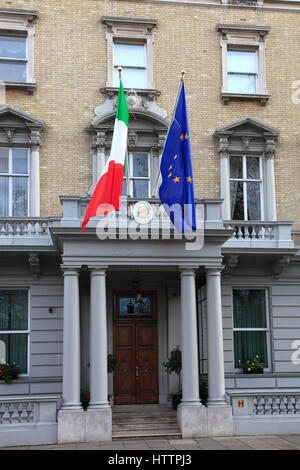 Exterior of Italian Embassy, Grosvenor Square, London Stock Photo - Alamy