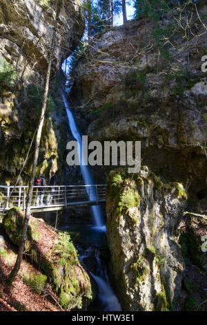 Sonthofen, waterfall Hinang, Schwaben, Allgäu, Swabia, Bayern, Bavaria ...