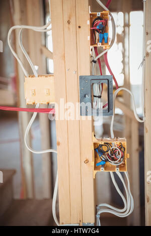 interior construction building site and electrical installation Stock ...