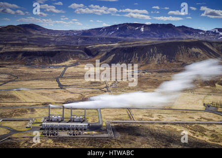 Nesjavellir Geothermal Power Station in Iceland, June 2015 Stock Photo ...