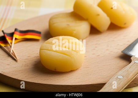 Traditional food of Frankfurt, German hand cheese or Harz cheese with ...