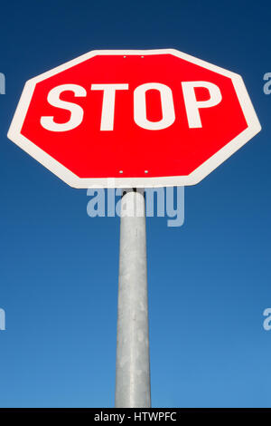 Stop and give way road sign on white background Stock Photo: 155549059 ...
