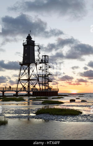 A cloudy evening at the Low Lighthouse in Burnham-on-Sea, Somerset ...