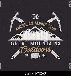 Alpine club badge. Vector illustration. Concept for shirt or logo ...