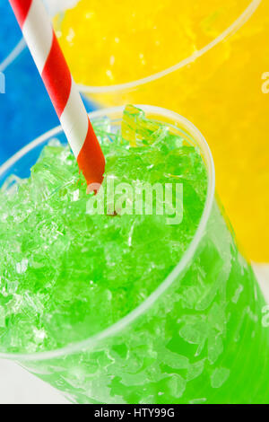 Colorful summer slushies isolated on white background Stock Photo - Alamy