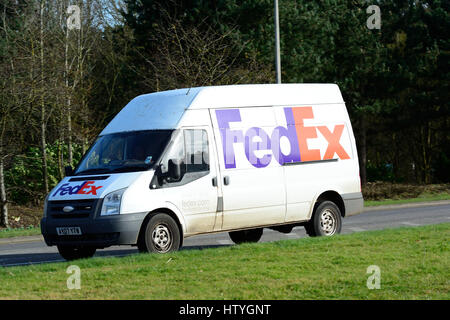 FedEx Ford Transit delivery van UK Stock Photo - Alamy