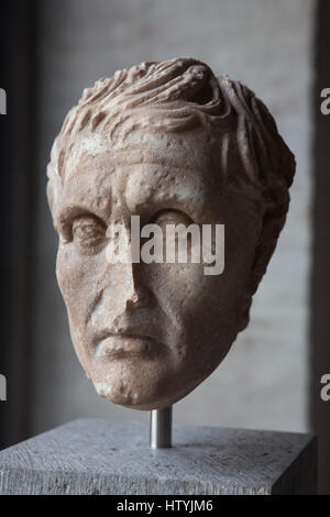 A portrait head of the comic poet Menander - a fine marble sculpture ...