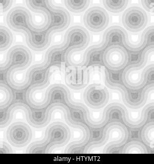 Seamless Black and White Tangled Round Stripes. Textured Geometric ...