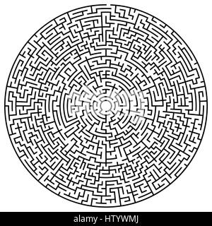 Solvable circular maze element isolated on white Stock Vector Image & Art - Alamy