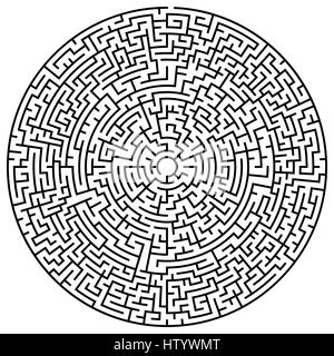 Solvable circular maze element isolated on white Stock Vector Image & Art - Alamy
