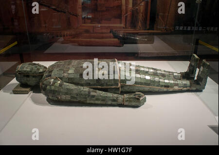 Nanjing Jiangsu China Jade burial suit from Eastern Han dynasty sewn ...
