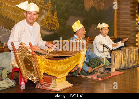 Myanmar, Burma, Mandalay, traditional musicians, orchestra Stock Photo ...