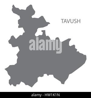 Tavush Armenia province map grey illustration silhouette Stock Vector ...