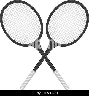 Tennis racket crossed in black and white Stock Vector Image & Art - Alamy