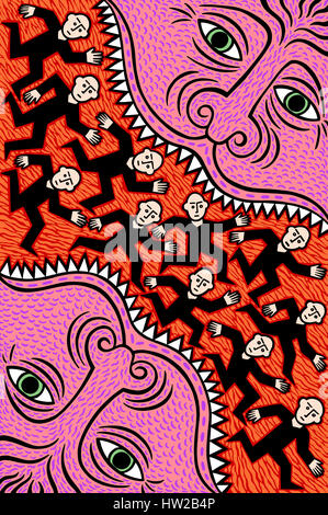evil creature illustration hand drawn artwork Stock Photo - Alamy