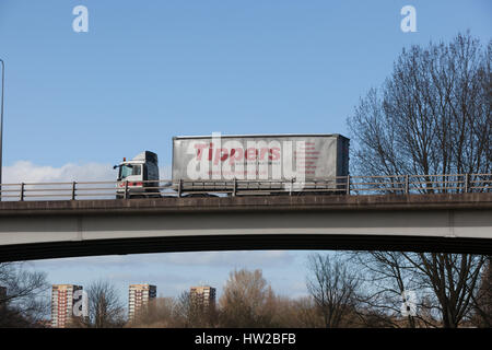 Jewson builder's merchant truck, lorry, vehicle. Carrying timber ...