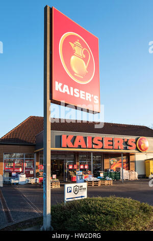 Kaiser’s supermarket in Cologne. Kaiser’s is a German supermarket chain ...