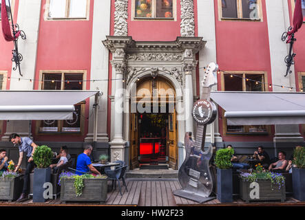 Rocke Cafe Riga music club and restaurant on Marstalu Street, Old Town ...