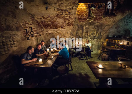 Medieval style interior of famous Rozengrals restaurant on the Old ...