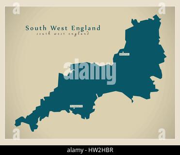 south west england administrative map Stock Vector Image & Art - Alamy