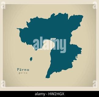 Map of Pärnu, a province of Estonia Stock Vector Image & Art - Alamy