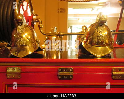 Sandringham House Museum, Norfolk. The Fire Engine on display at the ...
