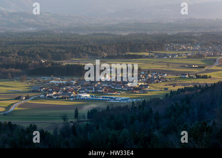 Landscape scenery in cold March morning near Ljubljana Stock Photo - Alamy
