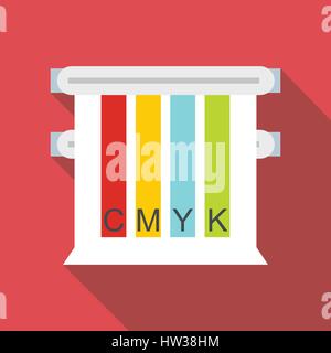 Colored cmyk picker icon, flat style Stock Vector Image & Art - Alamy