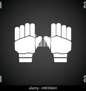 Pair of cricket gloves icon. White background with shadow design ...