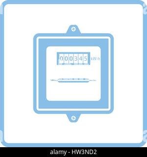 Electric meter icon. Blue frame design. Vector illustration Stock ...