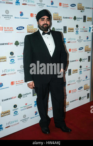 British Bake-Off contestant Rav Bansal posing for photos on the red ...