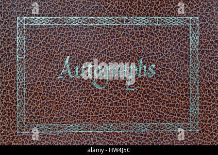 Autograph book, cover Stock Photo - Alamy