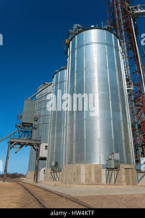 industrial grain silos loading station Stock Photo - Alamy