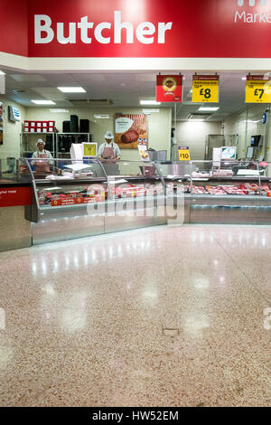 Morrisons Interior Supermarket Butcher Retail Food Display Stock Photo ...