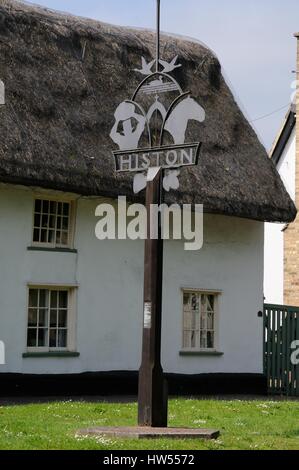 Village Sign, Histon Cambridgeshire. The village sign was designed by ...