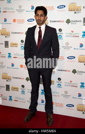 Sagar Radia arrives for the Asian Business Awards at Park Plaza, London ...