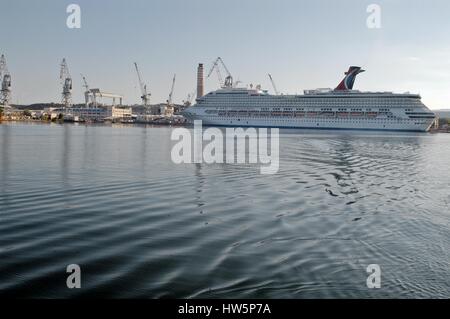 Monfalcone (Italy), shipyards Fincantieri, cruise ship of the Carnival ...