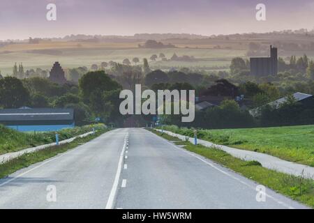 Denmark, Mon, Borre, elevated village view Stock Photo - Alamy