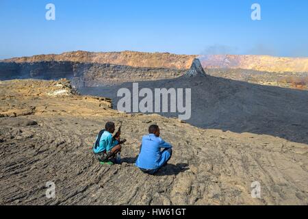 Ethiopia, Afar region, Great Rift valley, Erta Ale volcano Stock Photo ...