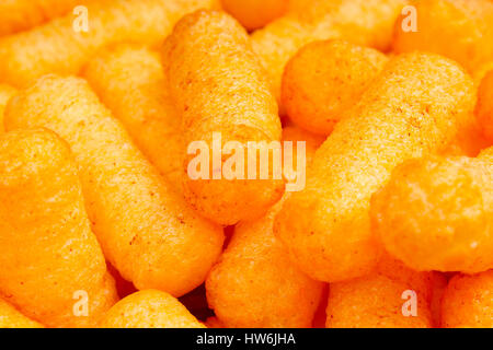 Cheese puff texture Stock Photo - Alamy