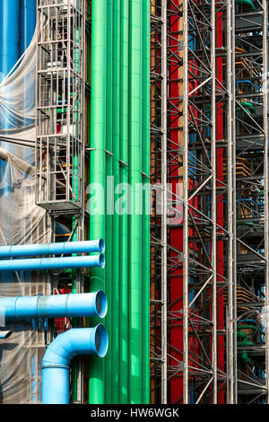 blue pipes at pompidou center paris Stock Photo - Alamy